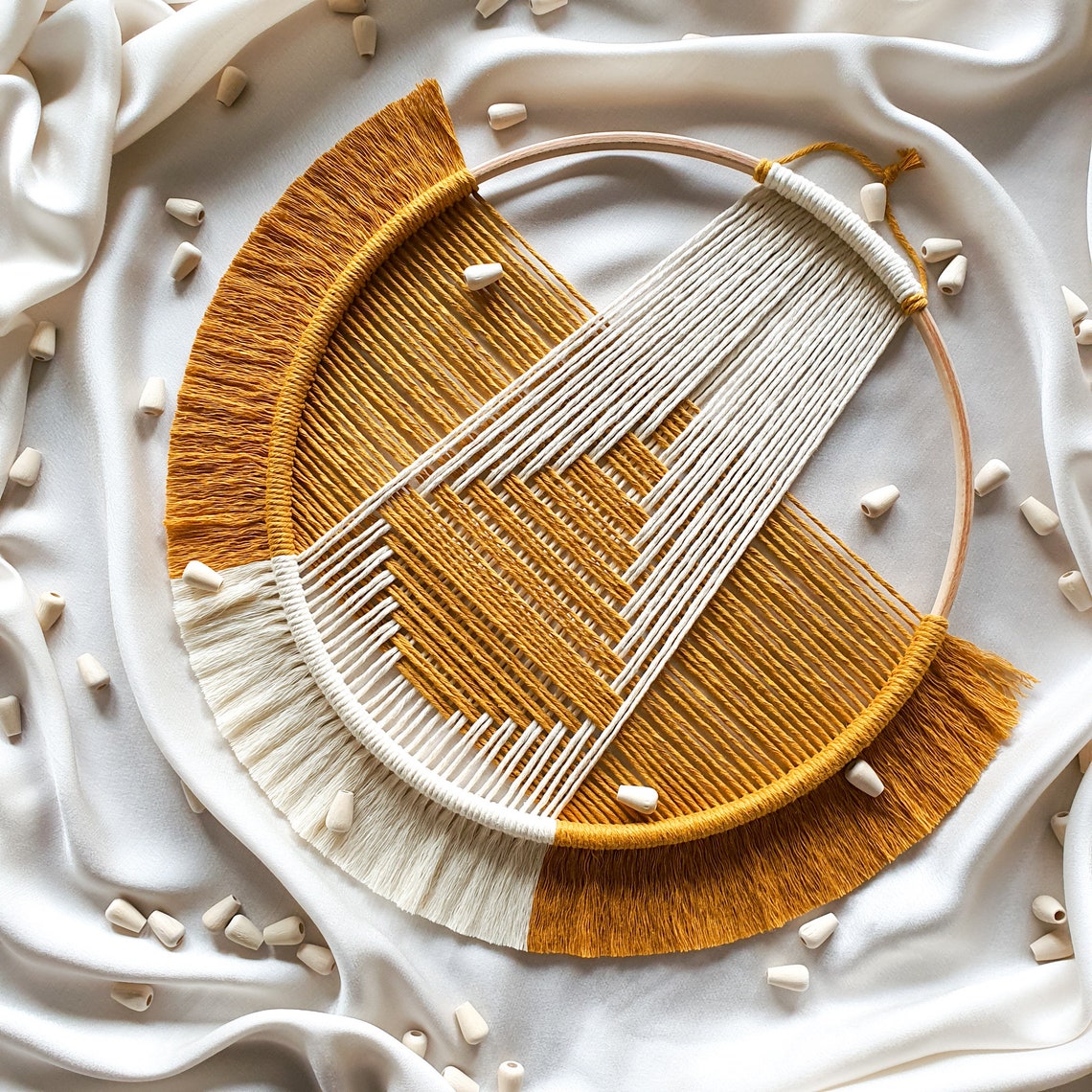 Circle Macrame Wall Decor Textile Wall Hanging Fiber Wall | Etsy