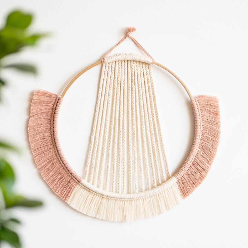 Macrame Wall Art, Textile Wall Hanging, Circle Wall Decor, Nursery Home ...