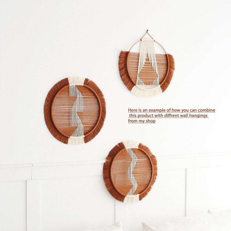 Circle Macrame Wall Art Round Wall Decoration Circular Wall | Etsy