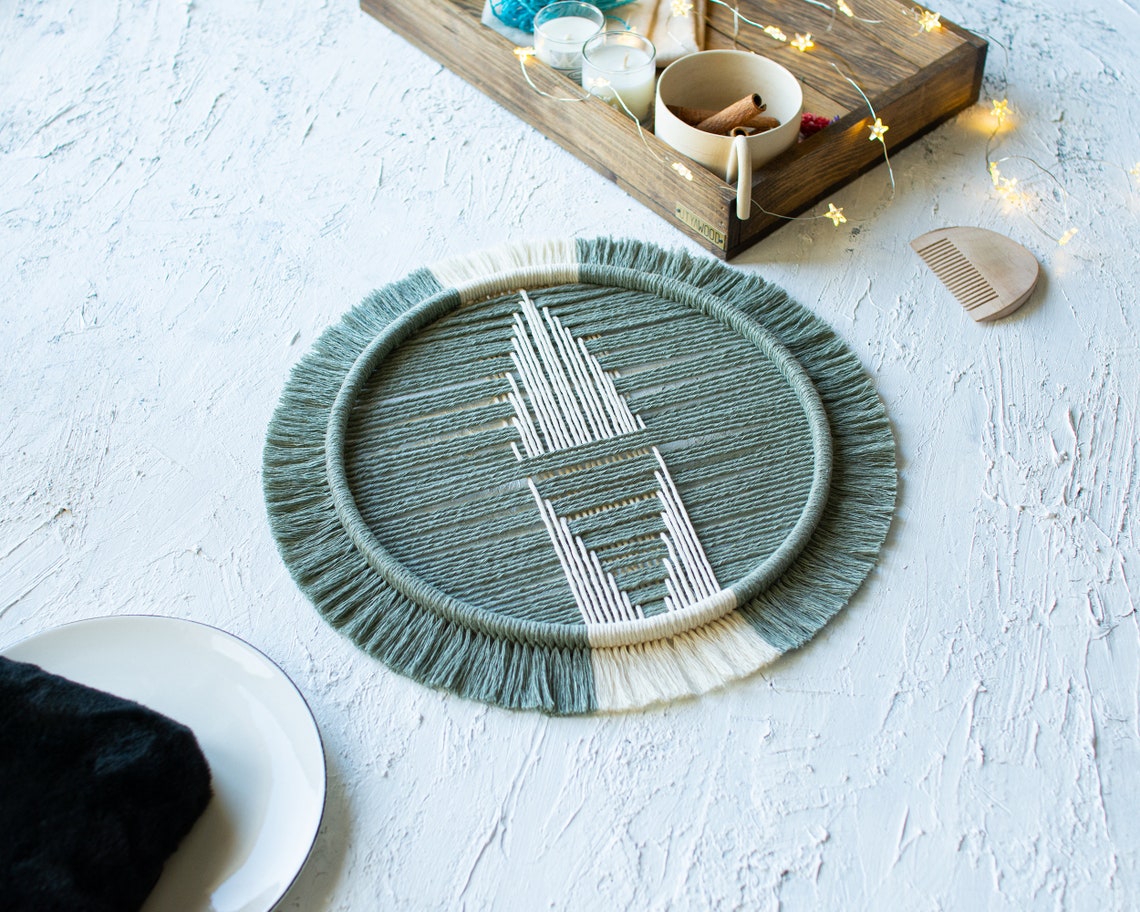 Circle Macrame Wall Decor Textile Wall Hanging Fiber Wall - Etsy