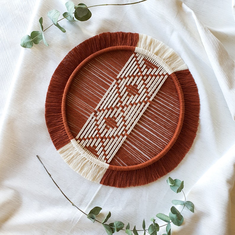 Textile Wall Hanging Circle Wall Decor Macrame Wall Art - Etsy