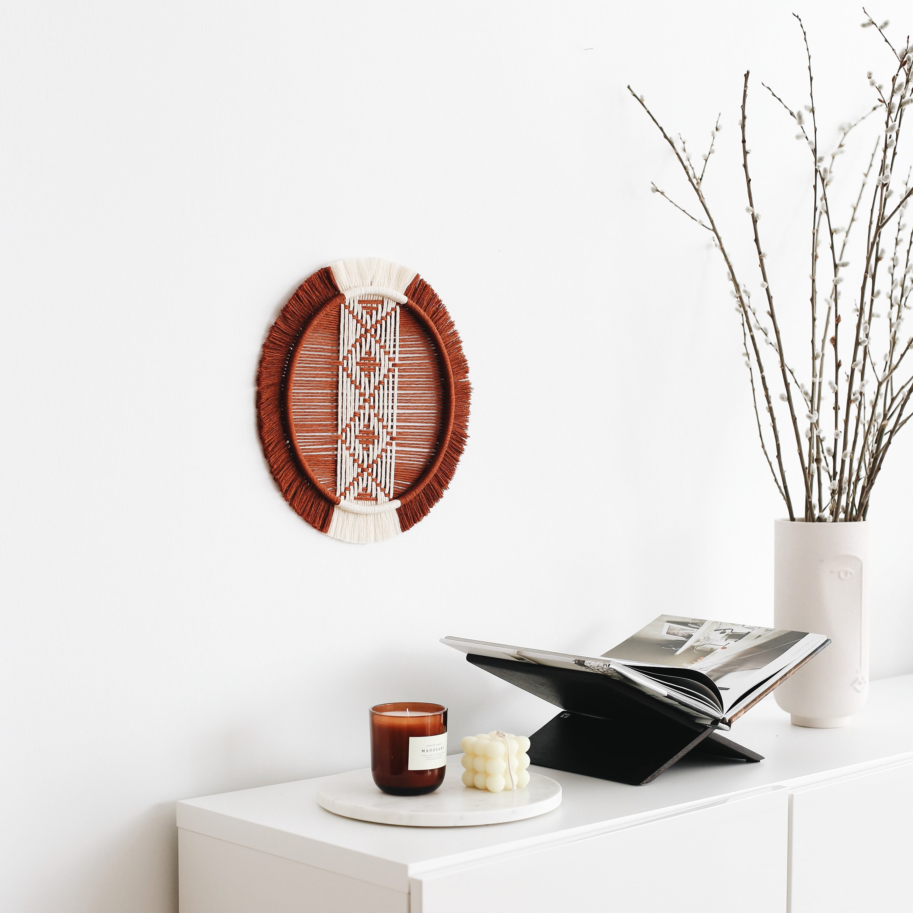 Textile Wall Hanging Circle Wall Decor Macrame Wall Art - Etsy