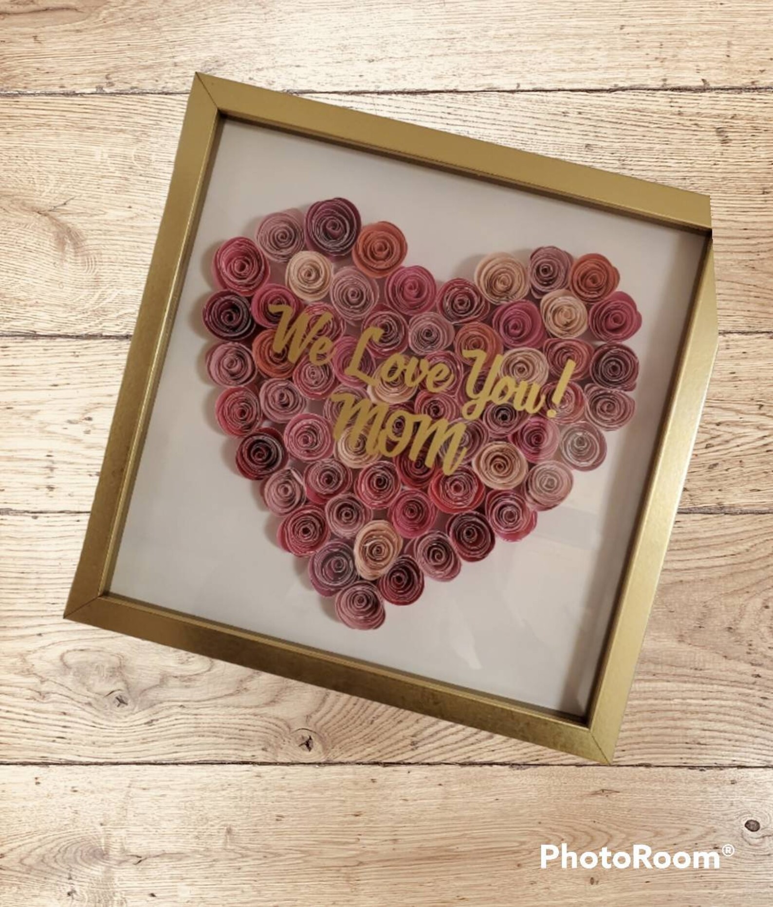 Mothersday, Moms,custom Made, Personalized, Grandma Gifts, Valentine'sday, Hearts, Paper Flowers ...