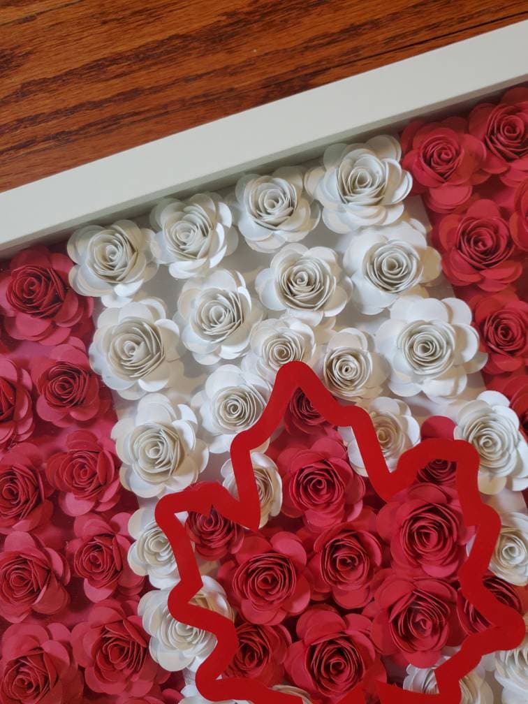 Canada Flag, Canada Day Decor, Shadowboxes, Gift Ideas, Red Roses ...