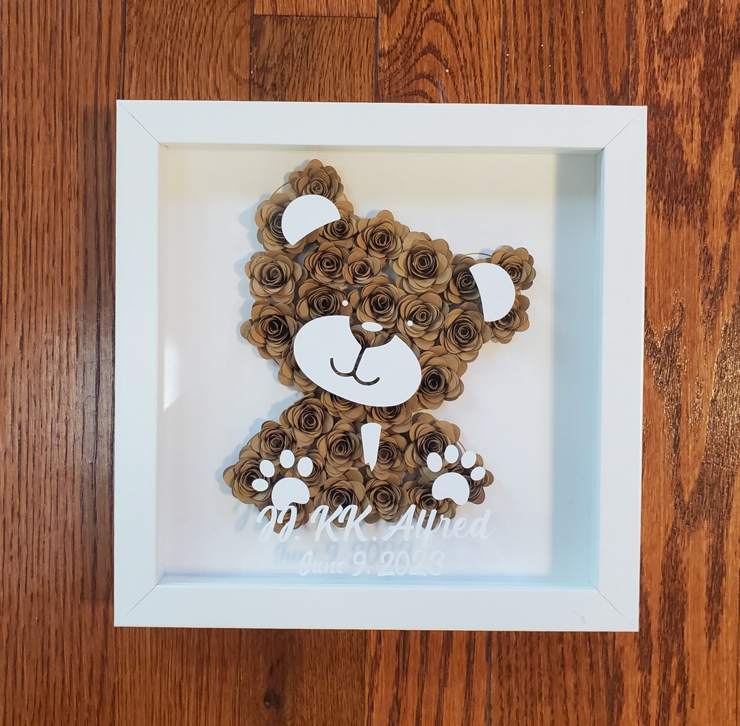 Baby Stats,animals,baby Gifts, Shadowboxes,paperflowers, Walldecor ...