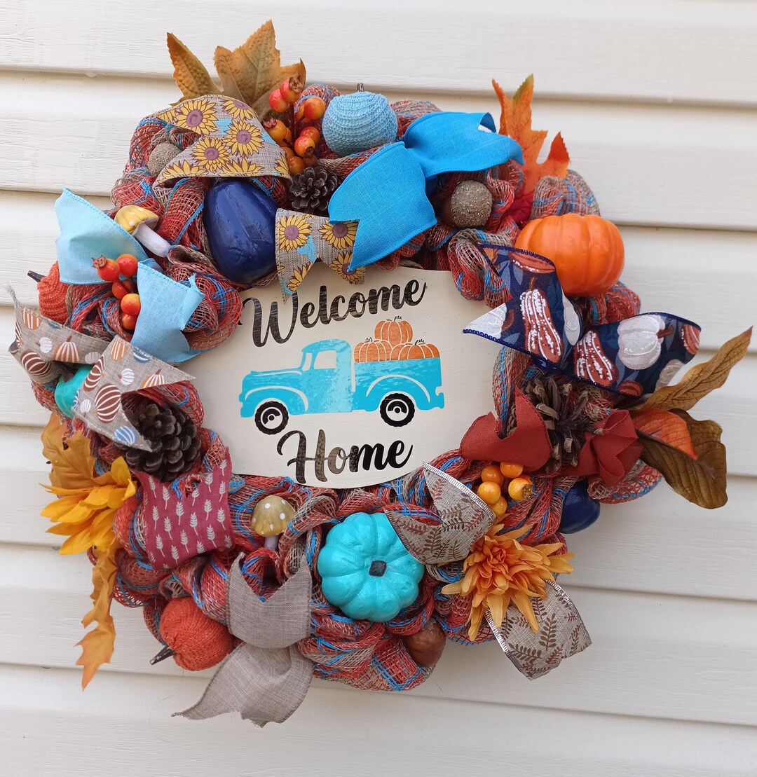 Fall, Fall Wreath, Welcome, Welcome Home, Frontdoor Hangings, Autumn ...