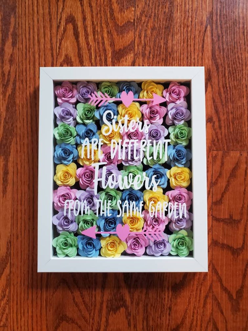 Mothersday, Moms,custom Made, Personalized, Grandma Gifts, Valentine'sday, Hearts, Paper Flowers ...