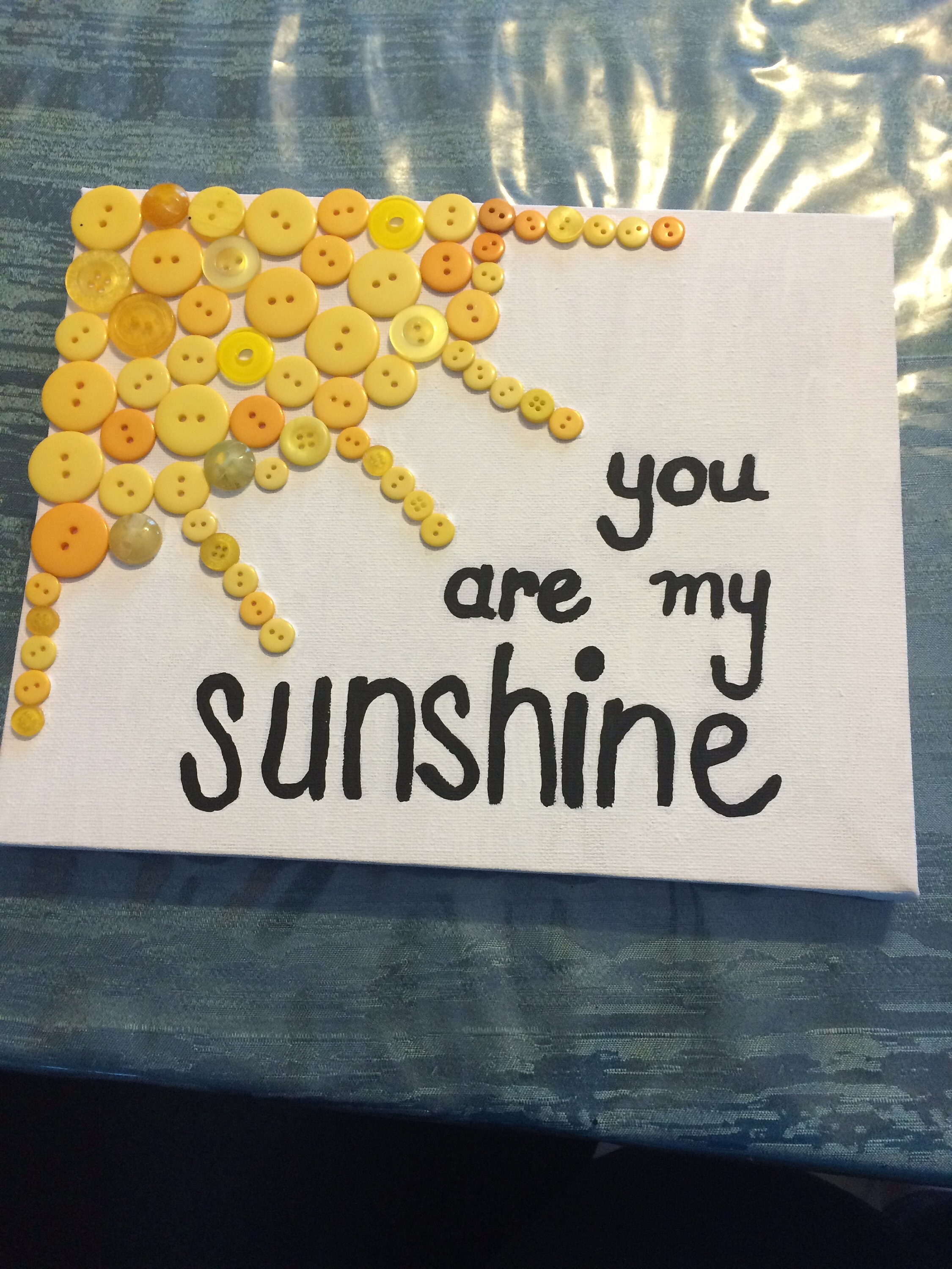 Button Art Canvas: Moon & Stars Nursery Decor - Etsy