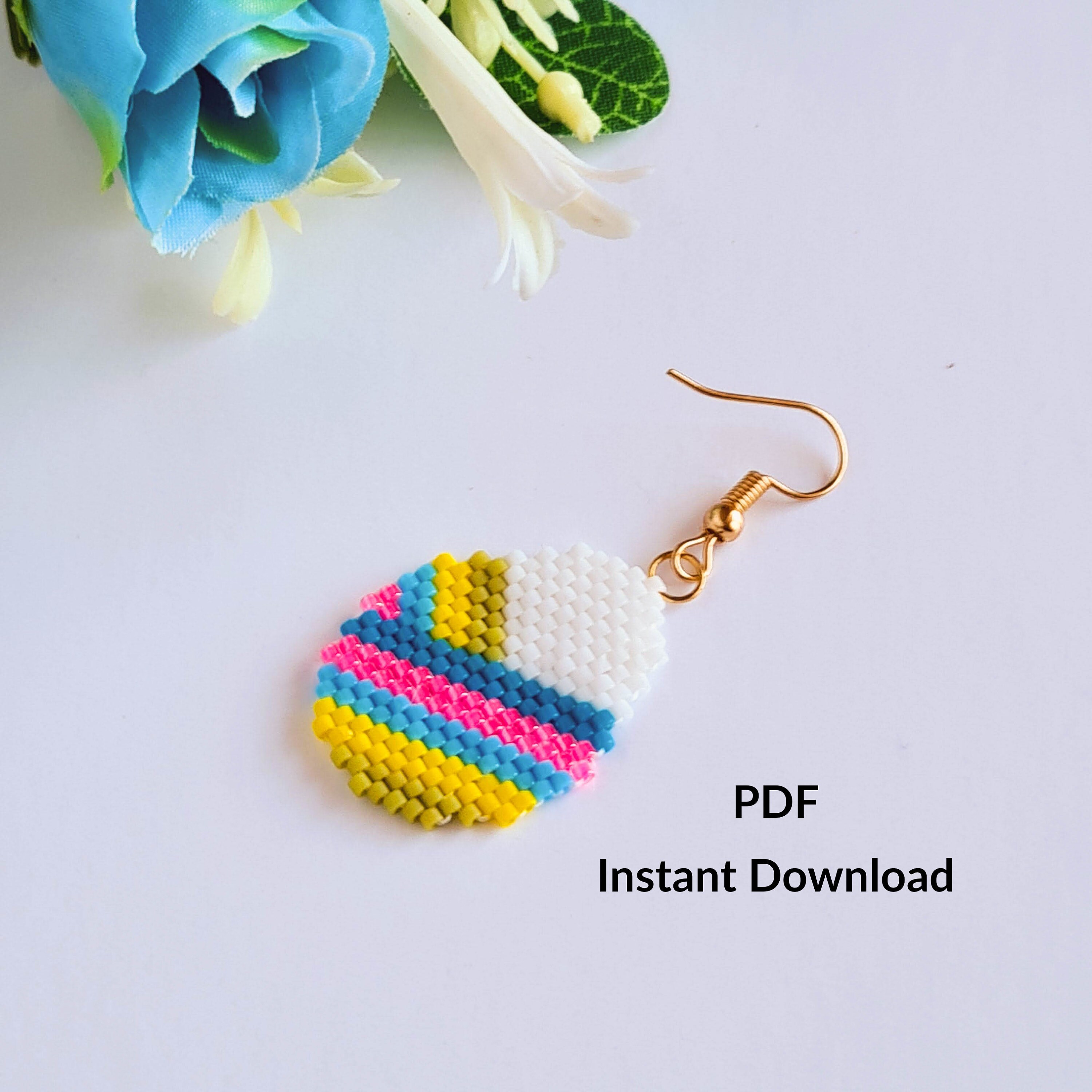 bead earrings jewelry making miyuki pattern miyuki earrings Cherry ...