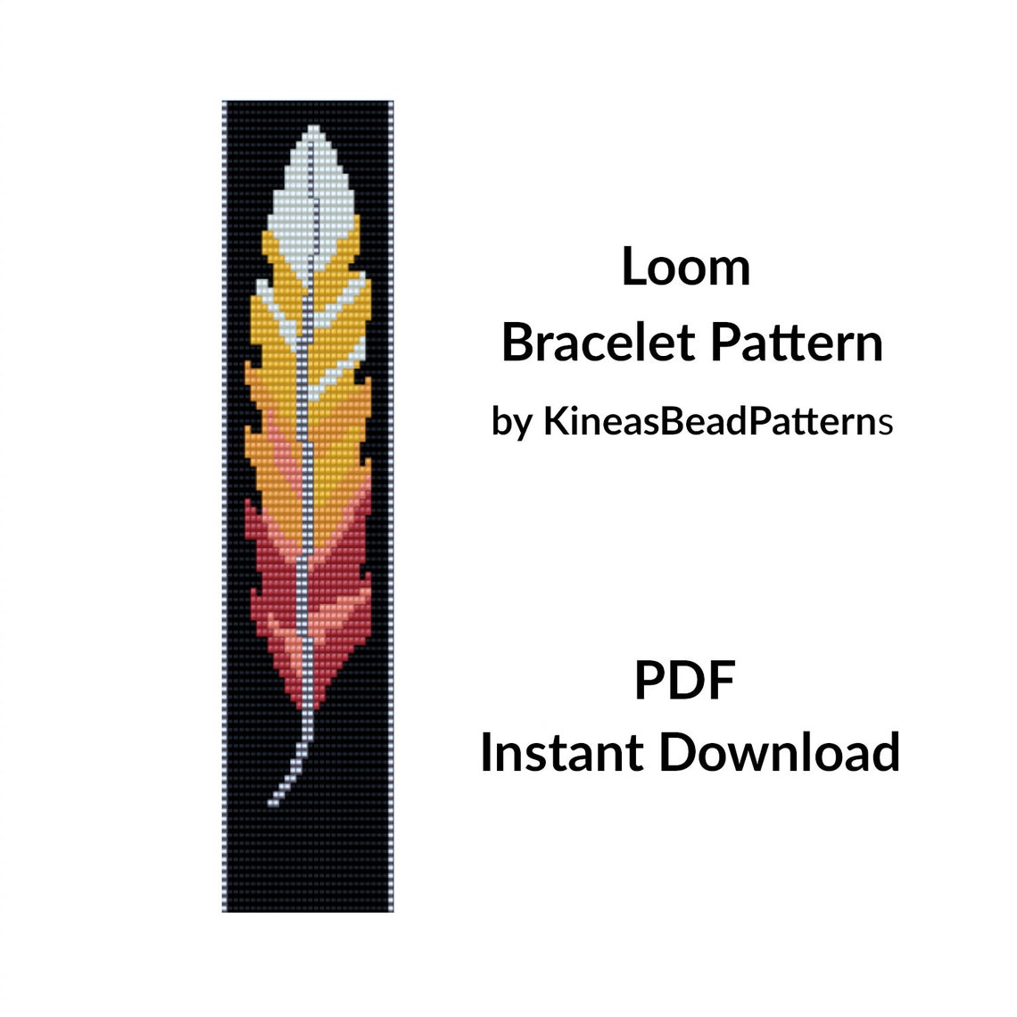 Feather Loom Bracelet Pattern Loom PDF Pattern - Etsy