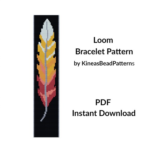 Feather Loom Bracelet Pattern Loom PDF Pattern - Etsy