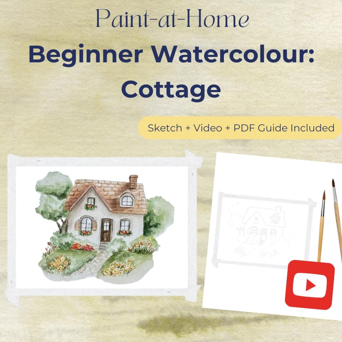 Watercolour Cottage Painting Tutorial – Peaceful Lakefront Scene for ...