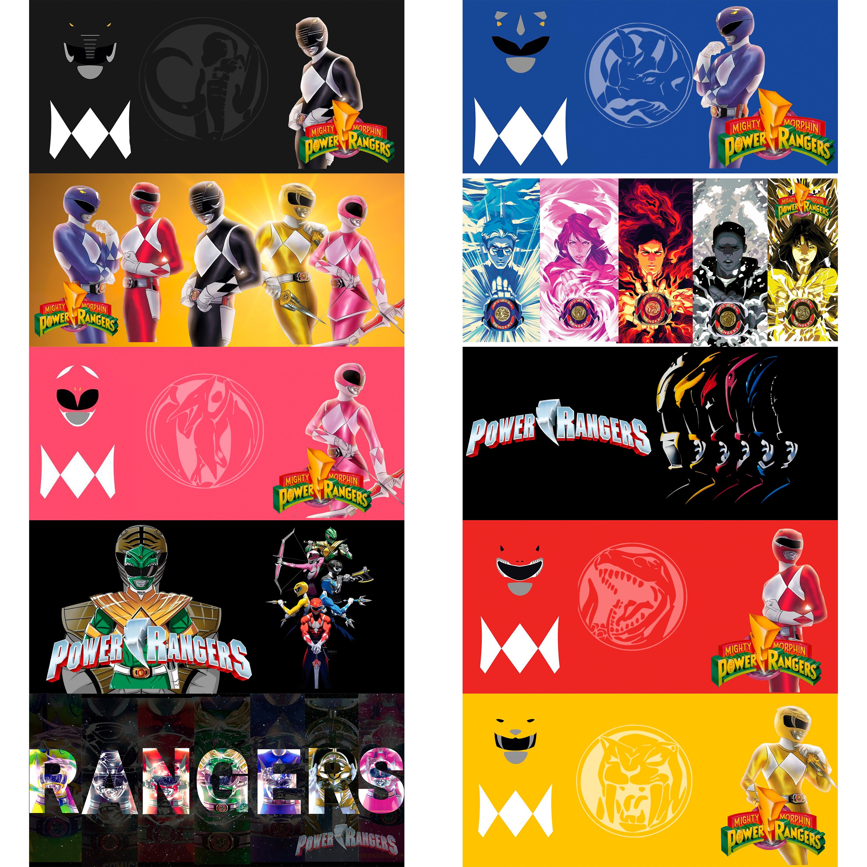 10 Mug Design Template Power Rangers Mug Sublimation Template | Etsy