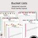 Bucket List Printable, Seasonal Bucket List, Family Bucket List, Bucket ...