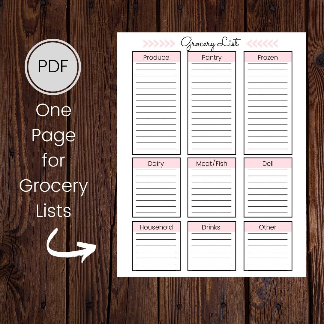 Meal Plan Bundle, Grocery List Bundle, Meal Plan and Grocery List ...