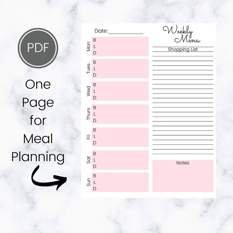 Meal Plan Bundle, Grocery List Bundle, Meal Plan and Grocery List ...