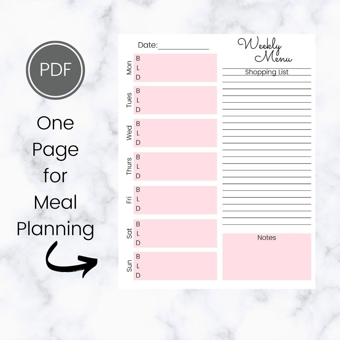 Meal Plan Bundle, Grocery List Bundle, Meal Plan and Grocery List ...