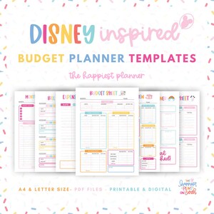Budget Planner Printable Templates Digital Finance Planner Disneyparks ...