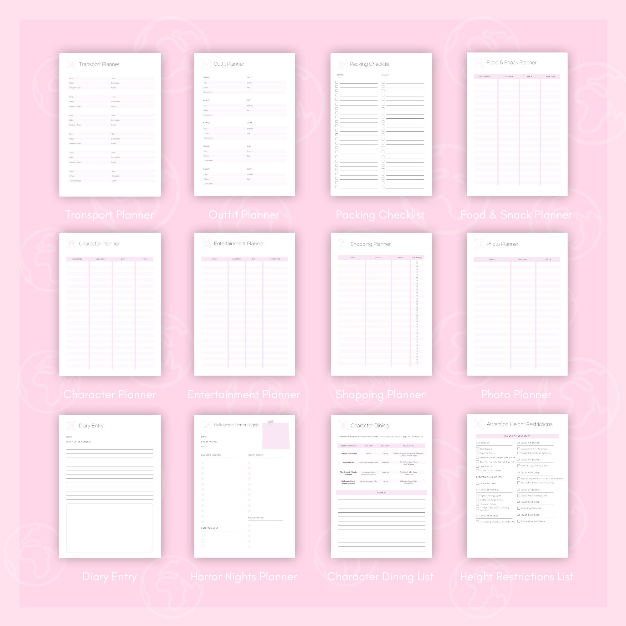 Universal Studios Orlando Vacation Planner: 50+ Printable Templates ...