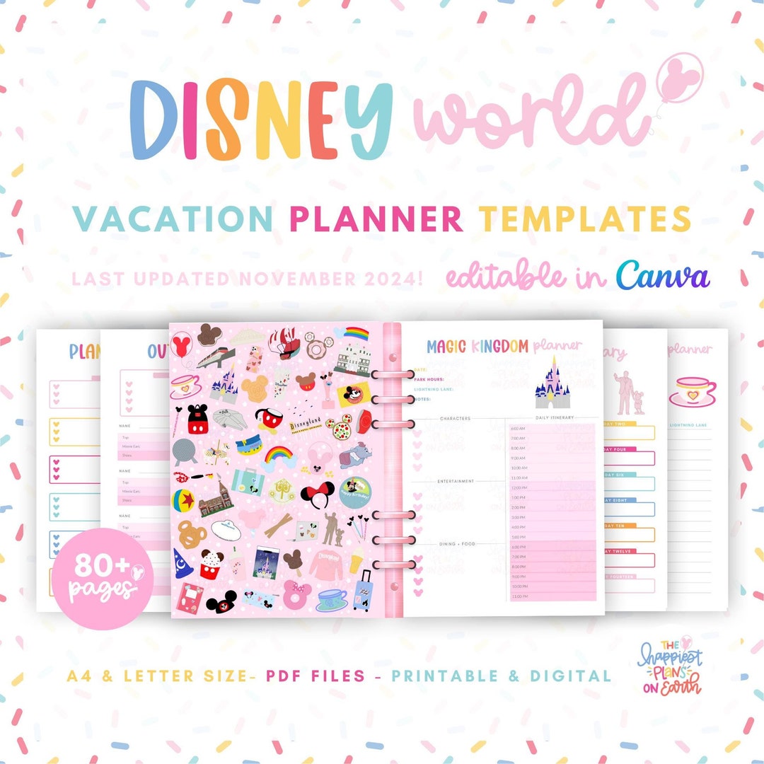 Disneyworld Vacation Planner Templates - 80+ Digital & Printable ...