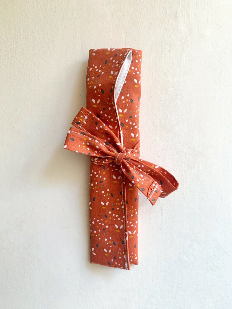 Organic Travel Cutlery Wrap, Eco Cutlery Pouch, Utensil Holder, Eco ...