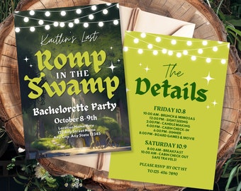 Shrek Last Romp in the Swamp Bachelorette Party Invitation - Etsy