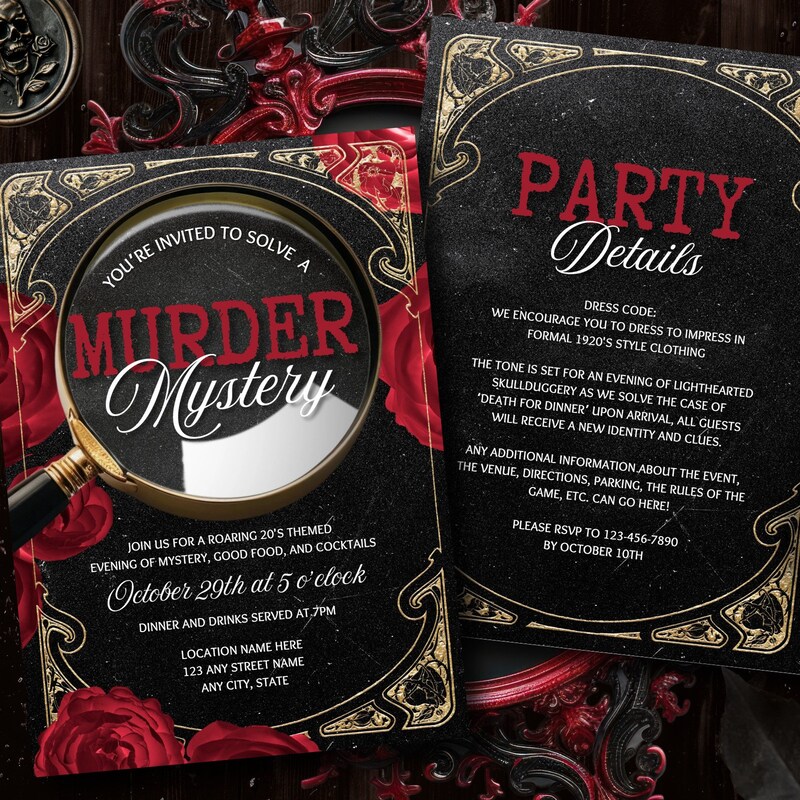 Clue Murder Mystery Invitation - Etsy