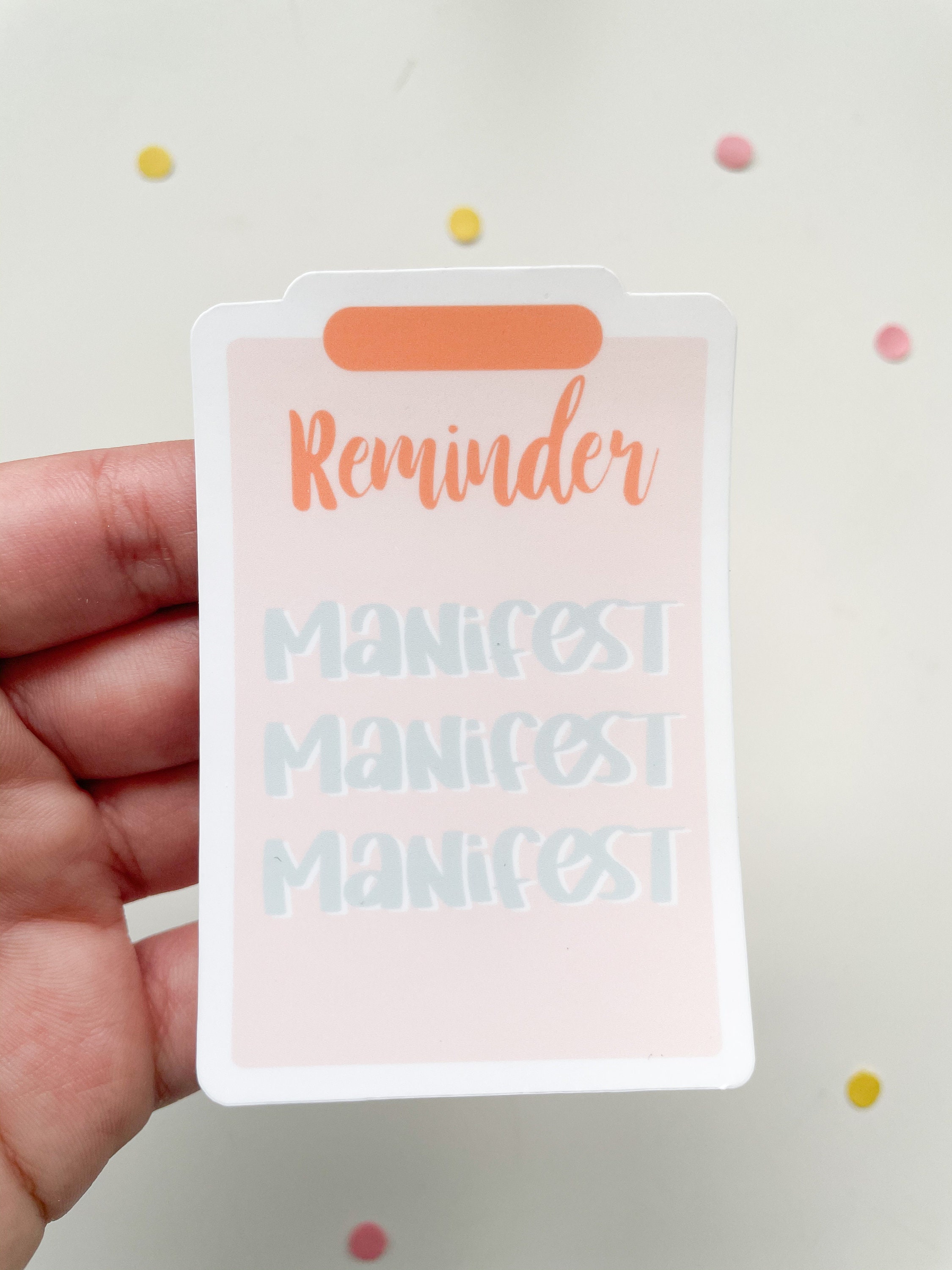 Manifest Sticker, Sticker for Waterbottle, Hydro Flask, Laptop, Phone ...