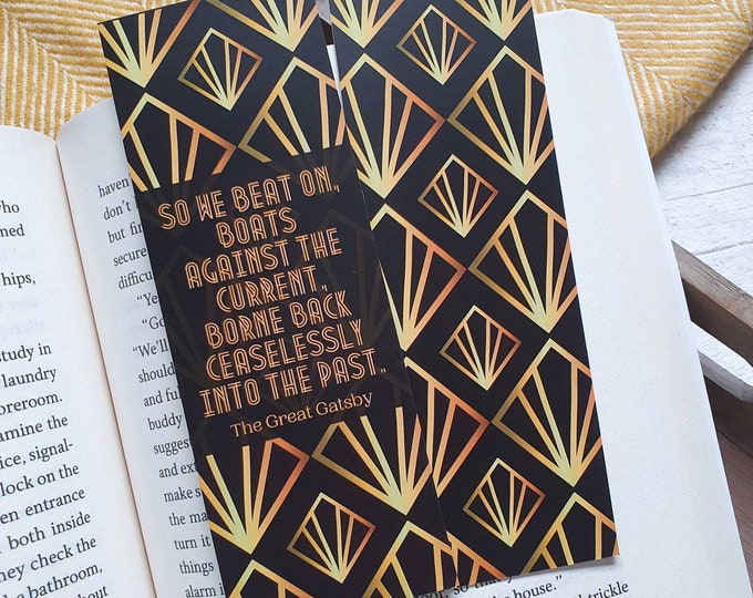 The Great Gatsby Inspired Bookmark | F Scott Fitzgerald | Reading Gift ...