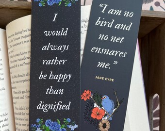 Jane Eyre Bookmark Charlotte Brontë Reading Gift Book | Etsy