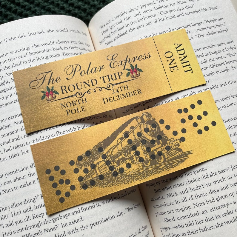 The Polar Express Inspired Bookmark Christmas Reading Gift - Etsy