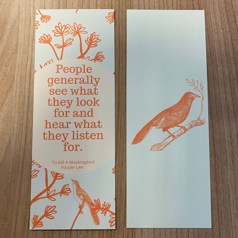 To Kill a Mockingbird Inspired Bookmark Harper Lee Reading - Etsy UK
