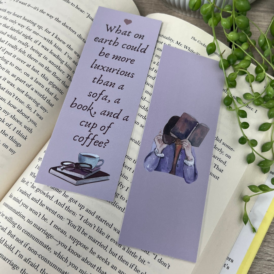 Sofa, Book, Cup of Coffee Bookmark | Reading Gift | Book Gift | Bookish ...