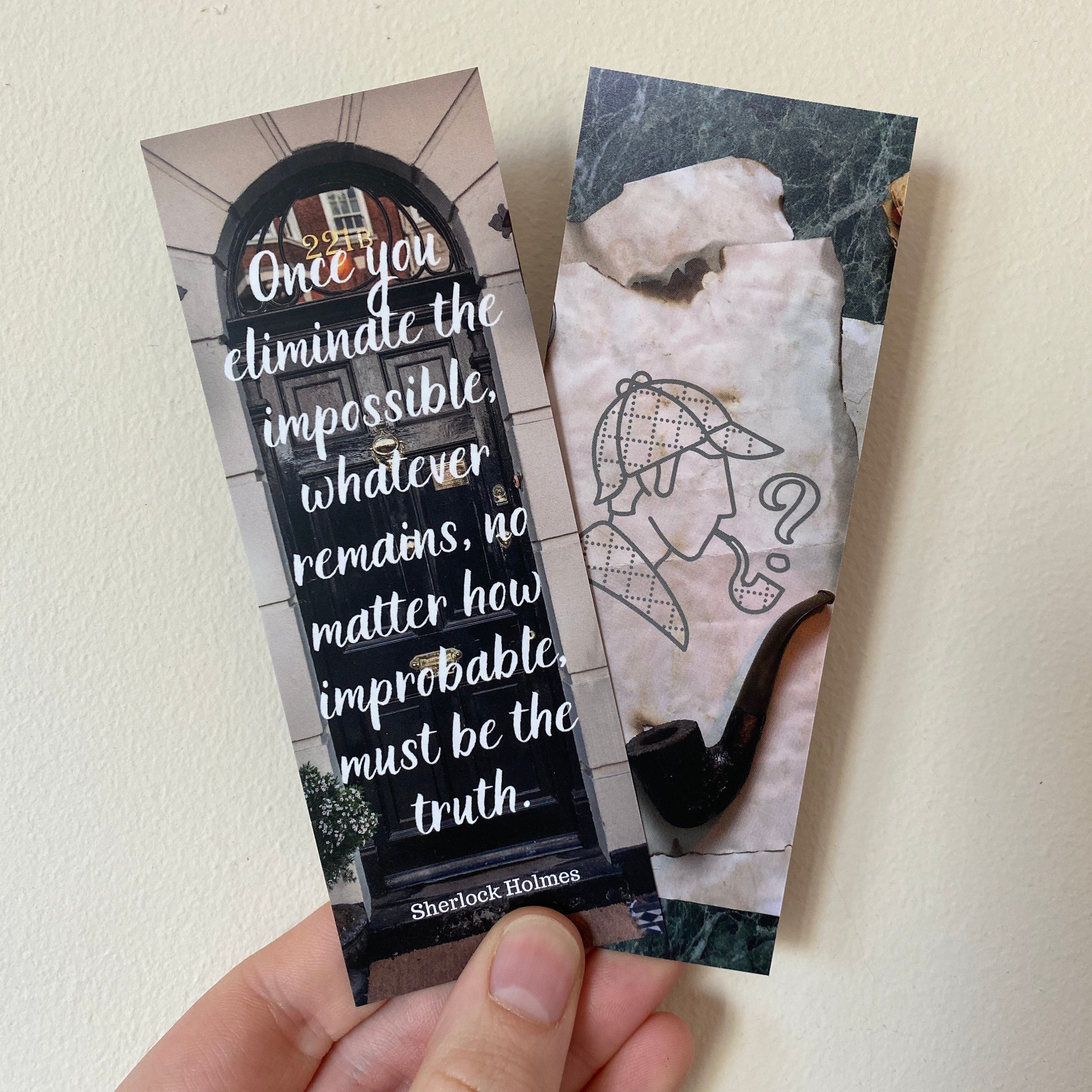 Sherlock Holmes Inspired Bookmark Quote Reading Gift - Etsy UK