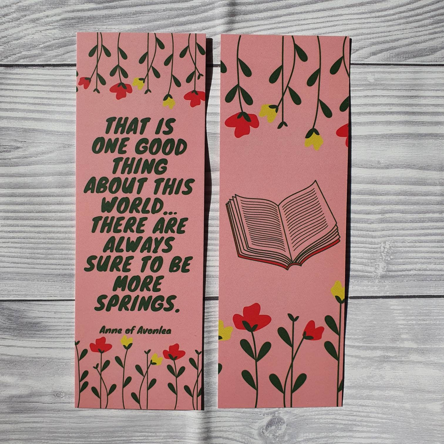Spring Quote Bookmark Anne of Green Gables Inspired Bookmark | Etsy