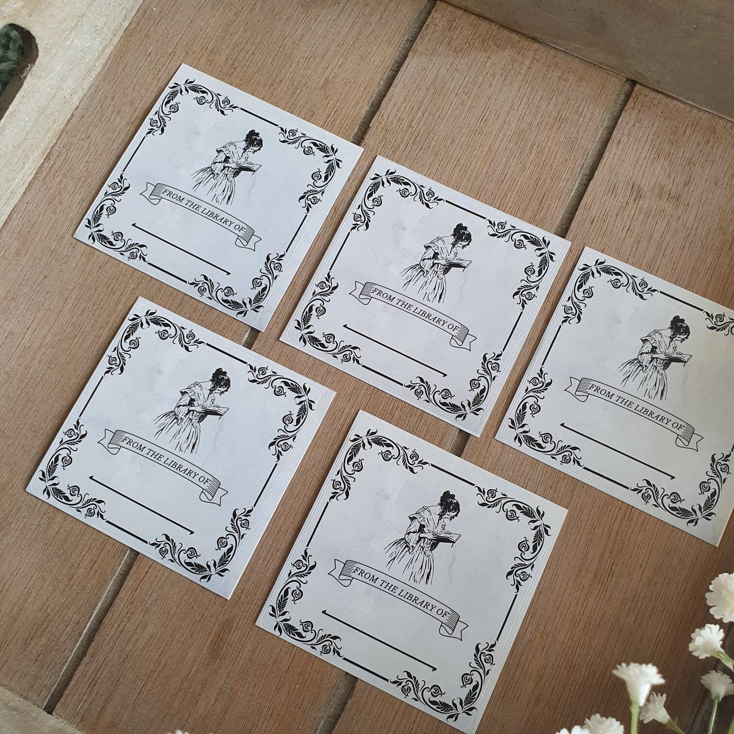 Bookplate Stickers From the Library of Bookish Gift - Etsy