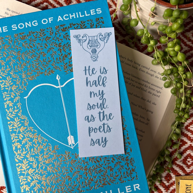 Achilles Inspired Bookmark | Reading Gift | Bookish Gift | Fiction ...
