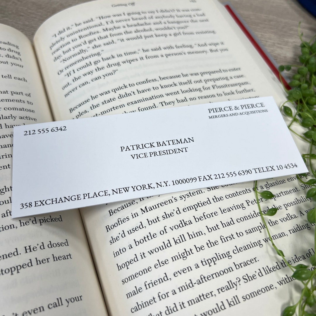 American Psycho Bookmark | Horror | Reading Gift | Book Gift | Horror ...