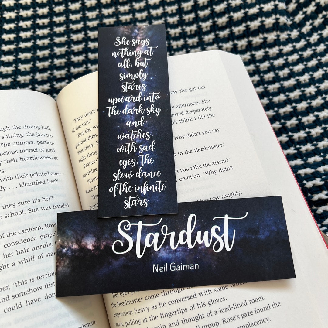 Stardust Inspired Bookmark | Reading Gift | Book Gift | Book Quote ...