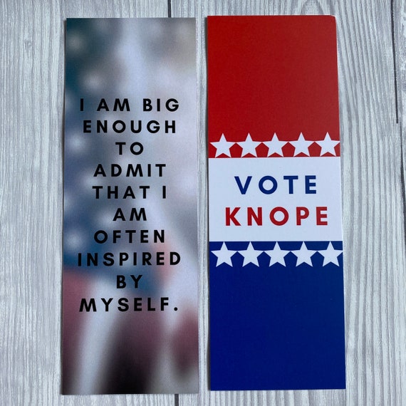 Leslie Knope Inspired Bookmark Vote Knope Parks and | Etsy
