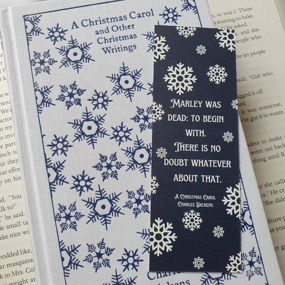 A Christmas Carol Inspired Bookmark Christmas Reading Gift | Etsy