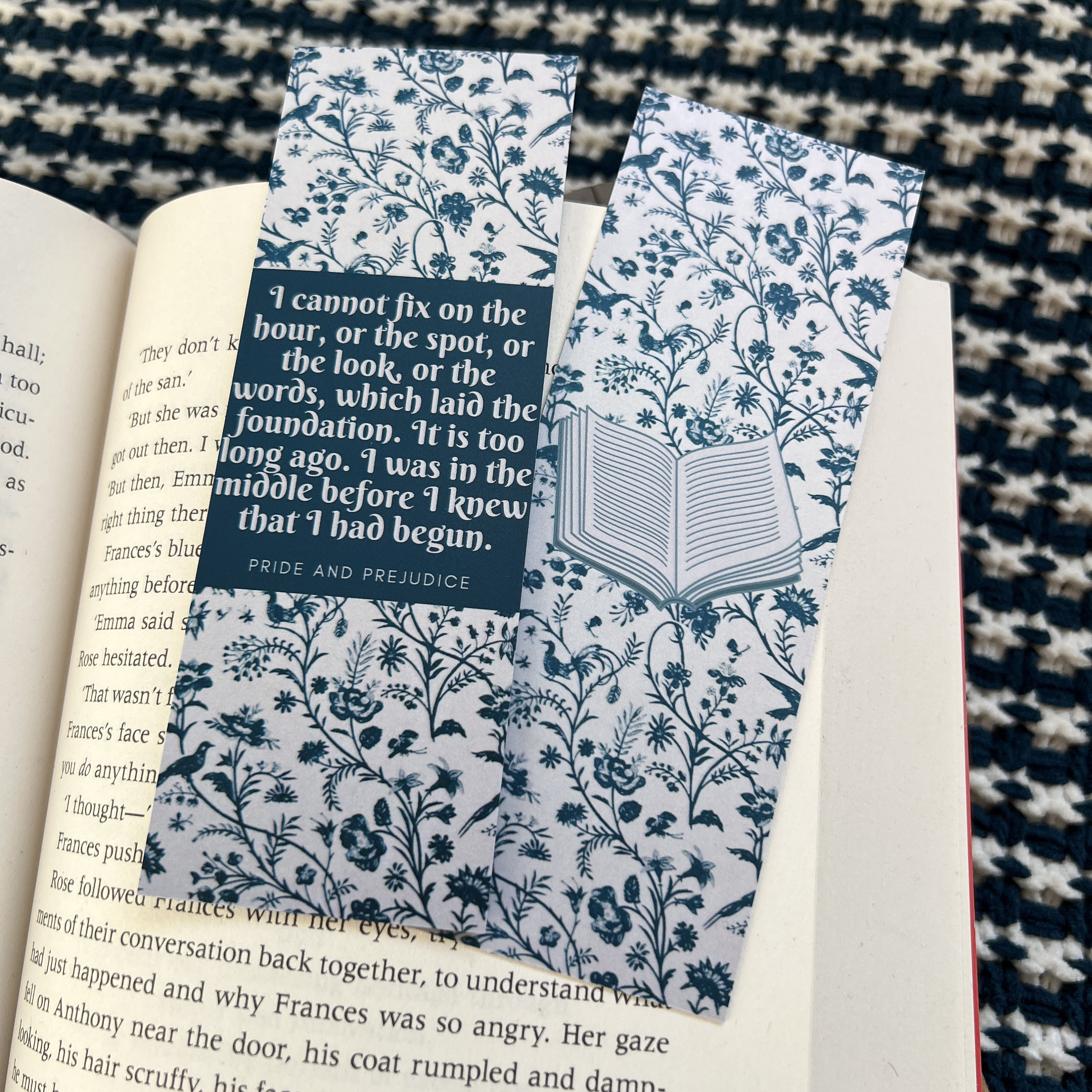 Pride and Prejudice Bookmark Jane Austen Reading Gift - Etsy UK