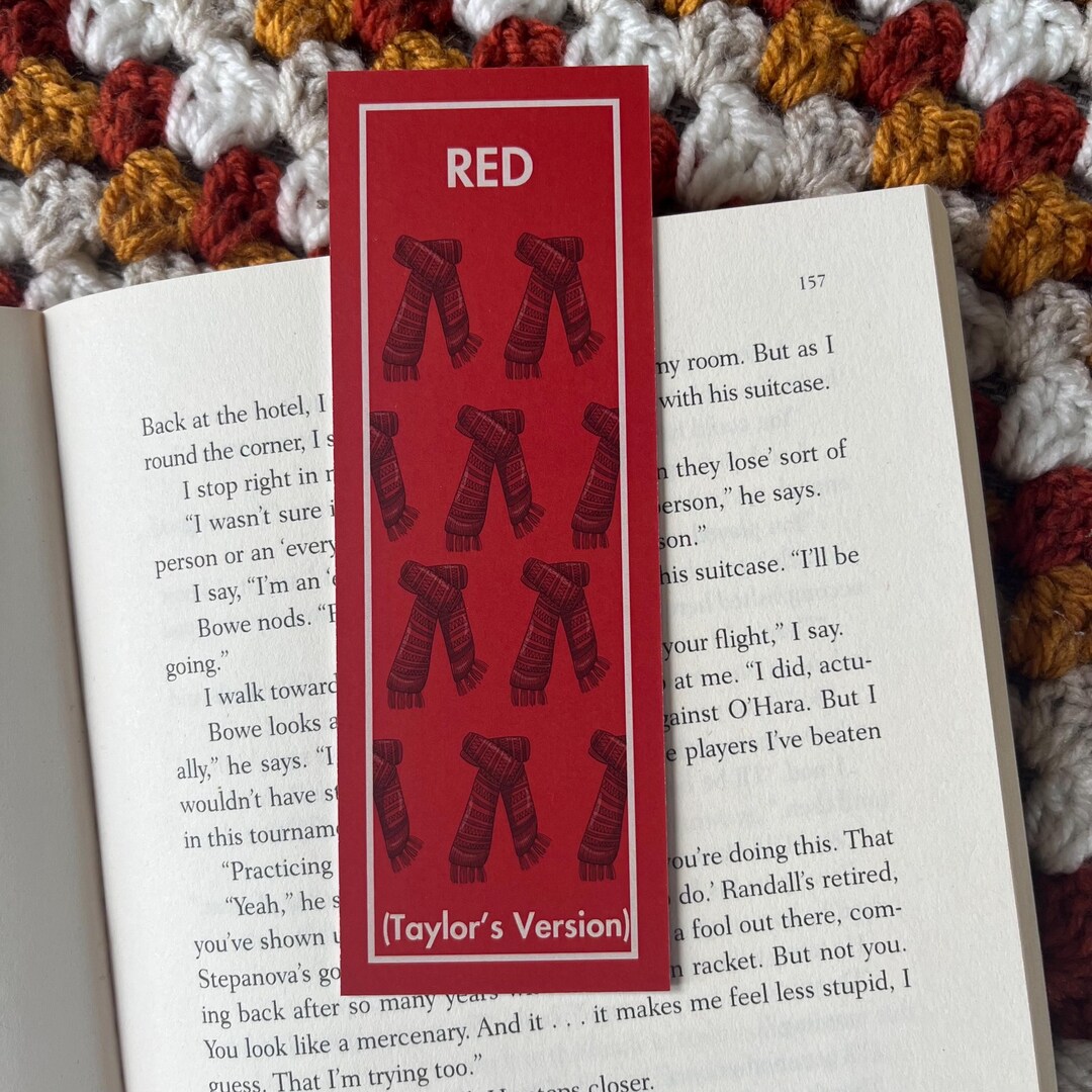 Red Inspired Bookmark | All Too Well | Reading Gift | Song Lyrics ...