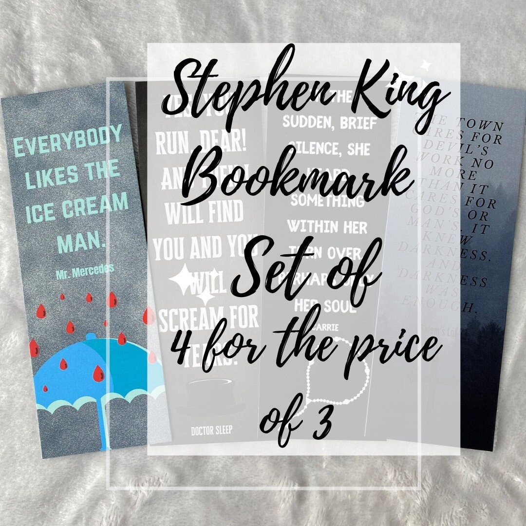 Horror Author Bookmark Set | Horror | Reading Gift | Carrie | Salem’s ...