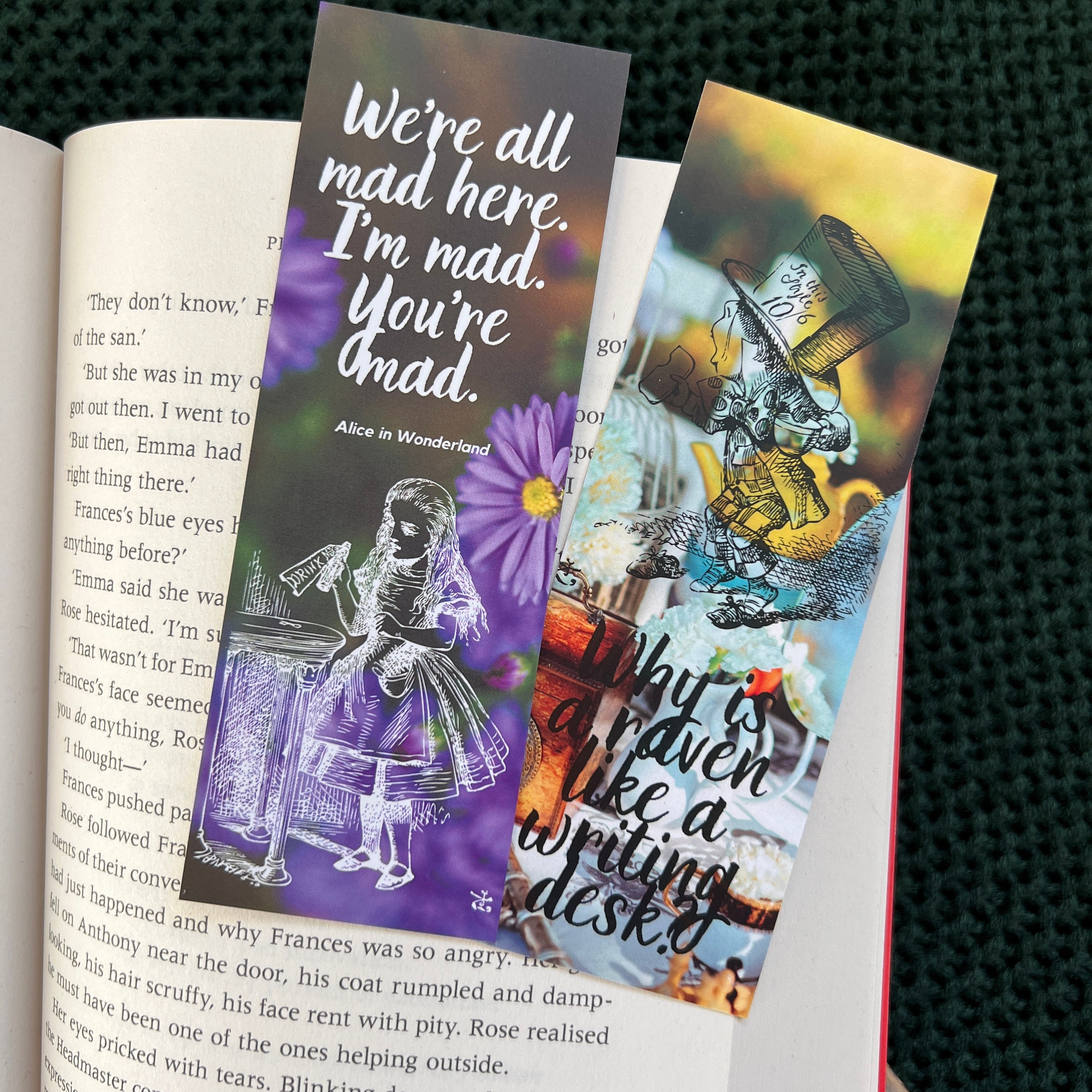Alice in Wonderland Bookmark | Lewis Carroll | Reading Gift | Book Gift ...