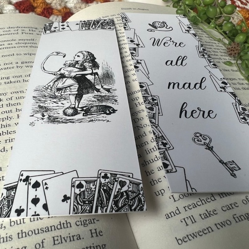 Alice in Wonderland Bookmark Lewis Carroll Reading Gift - Etsy