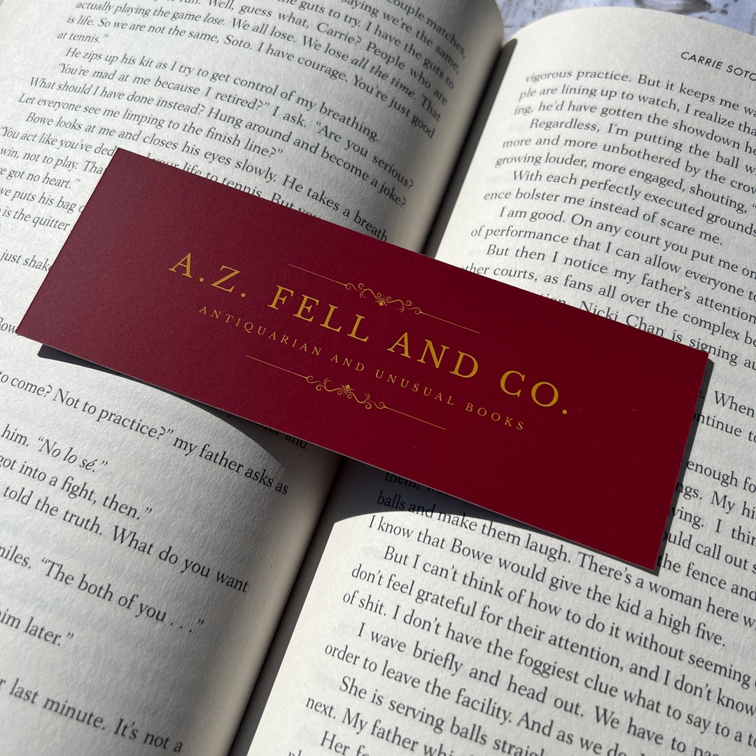 Good Omens Inspired Bookmark A Z Fell and Co Reading Gift Book Gift - Etsy