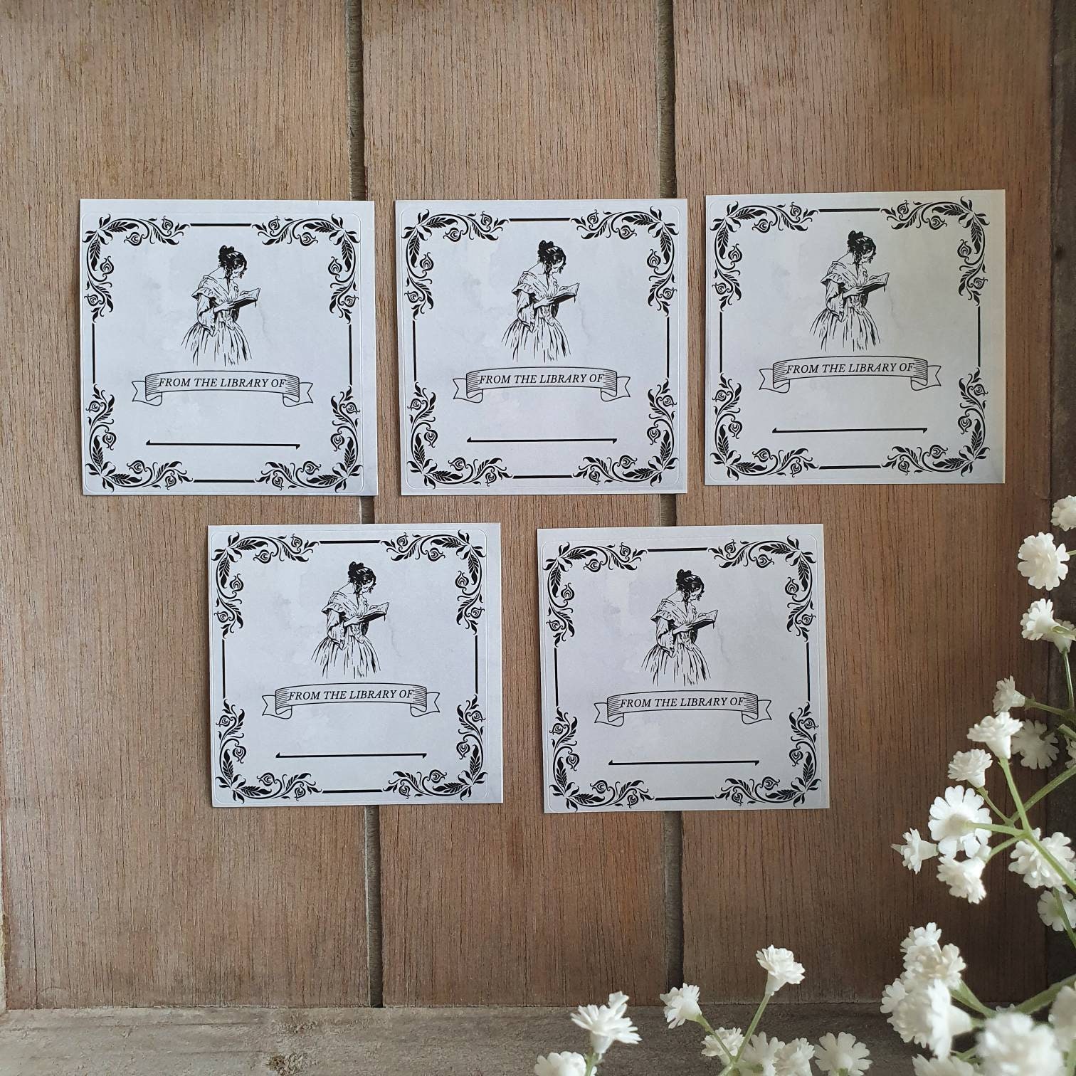 Bookplate Stickers From the Library of Bookish Gift | Etsy