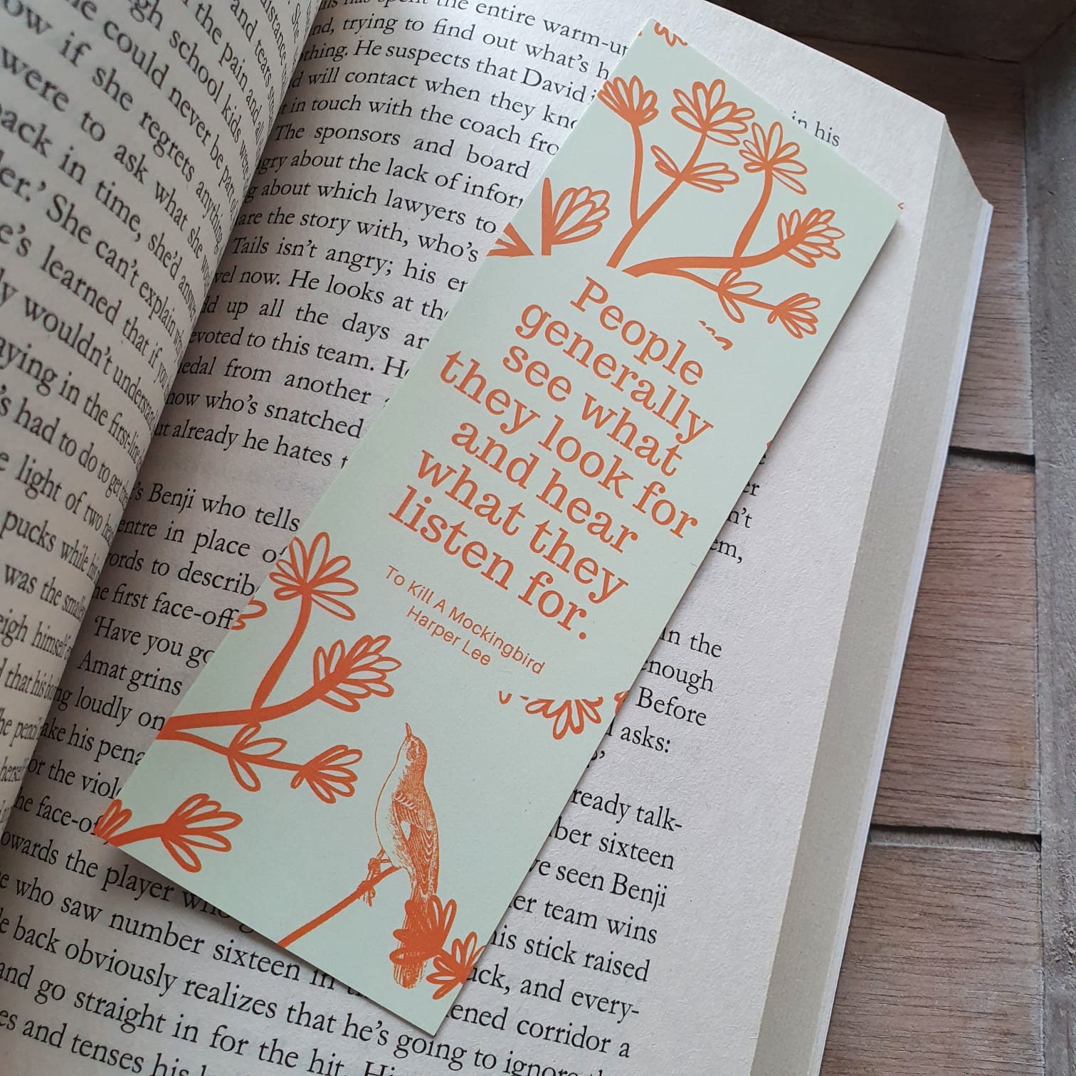 To Kill a Mockingbird Inspired Bookmark Harper Lee Reading | Etsy