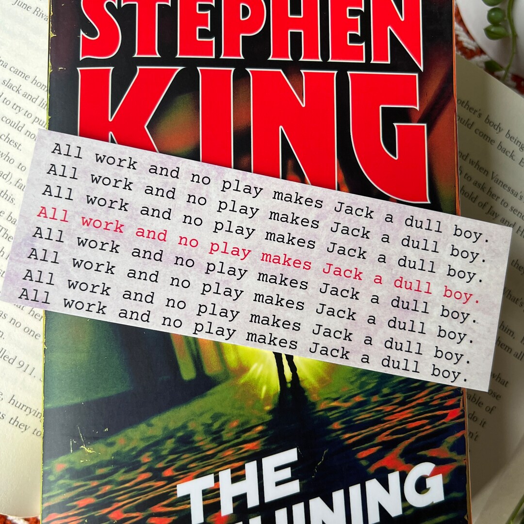 The Shining Bookmark | Stephen King | Horror | Typewriter | Reading ...